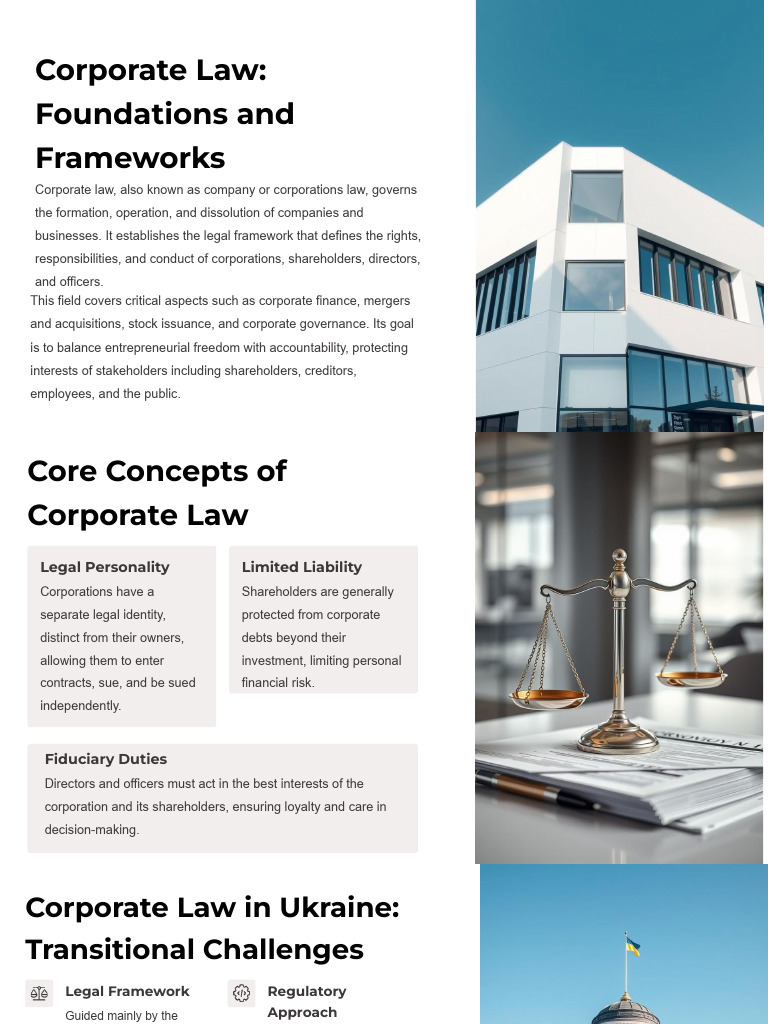 Corporate Law: Global Frameworks Explained | PDF | Corporate Law ...