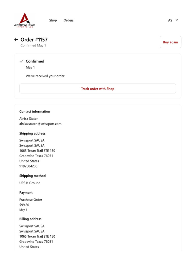 Arrowhead Order 1157 | PDF