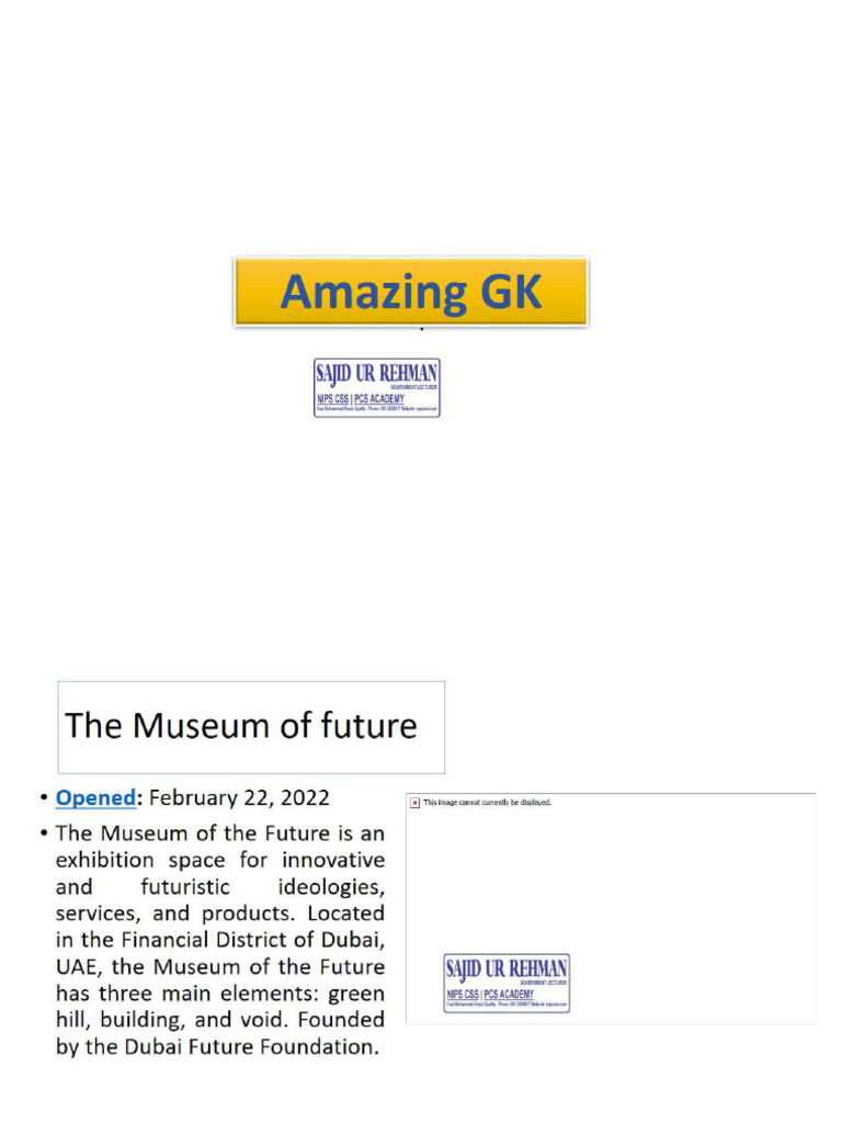 Amazing GK STD | PDF