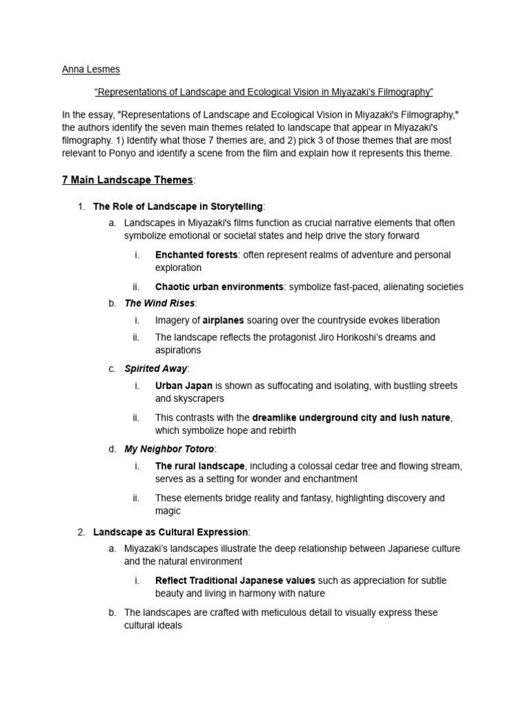 Representations of Landscapes Response | PDF | Landscape | Environmentalism
