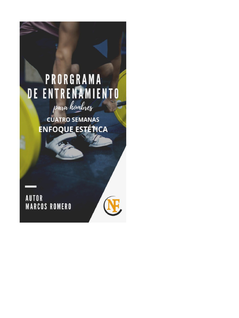 Programa de Entrenamiento Torso Pierna (4 Semanas) | PDF ...