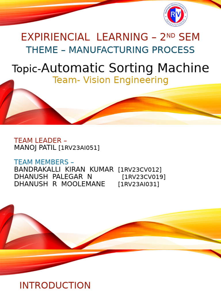 Automatic Sorting Machine Overview | PDF | Recycling | Machine Learning