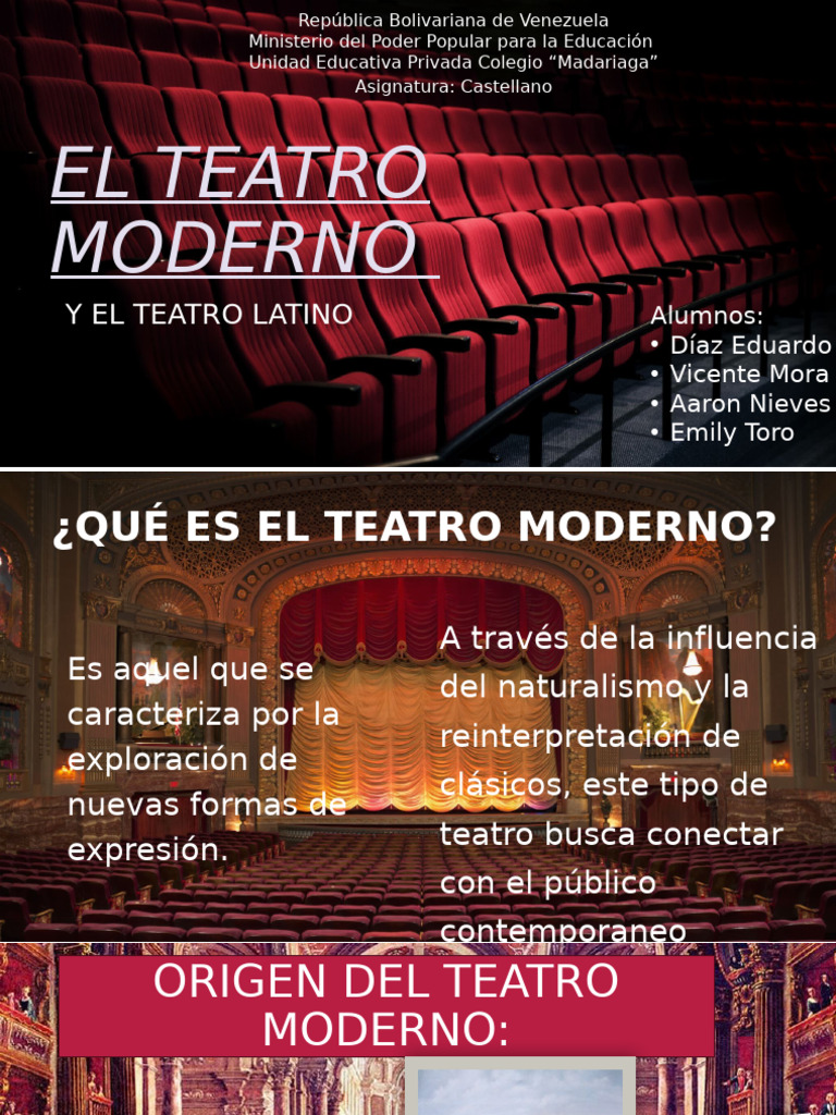 Breve Resumen Del Teatro Moderno | PDF | Teatro