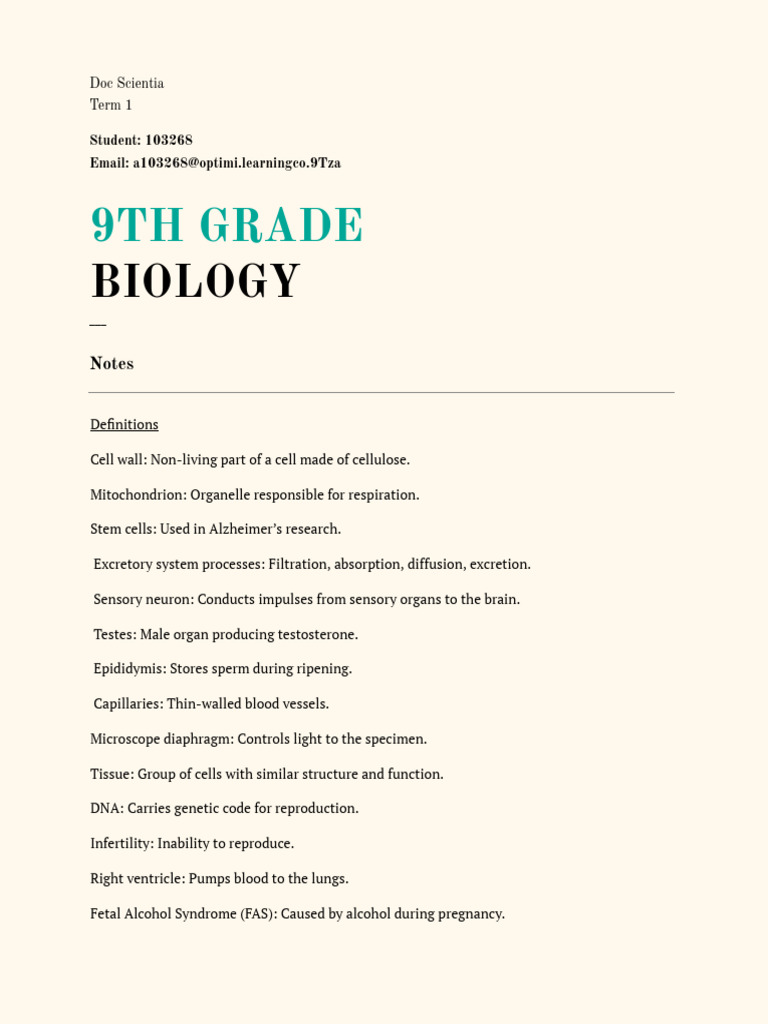 Class Notes | PDF