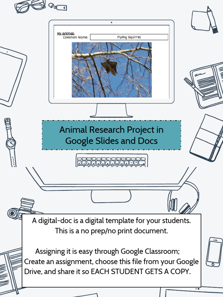 Animal Research Project in Google Slides and Docs | PDF