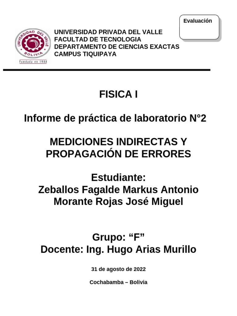 Labo Fis 2 | PDF | Medición | Densidad