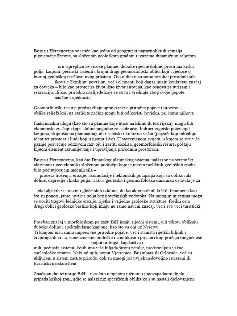 Geomorfoloski Resursi | PDF