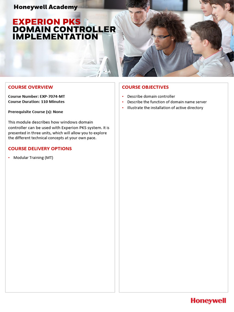 EXP 7074 MT Experion PKS Domain Controller Implementation | PDF