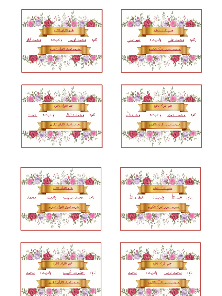 Madrassa Format | PDF