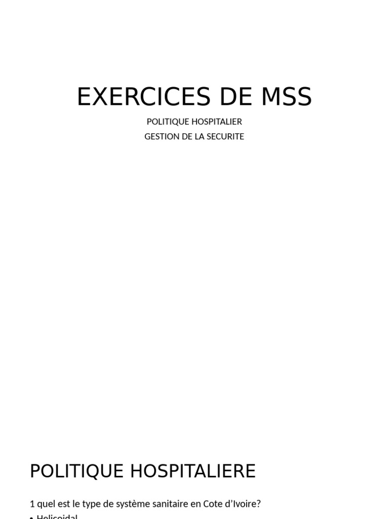 Exercices de Mss | PDF