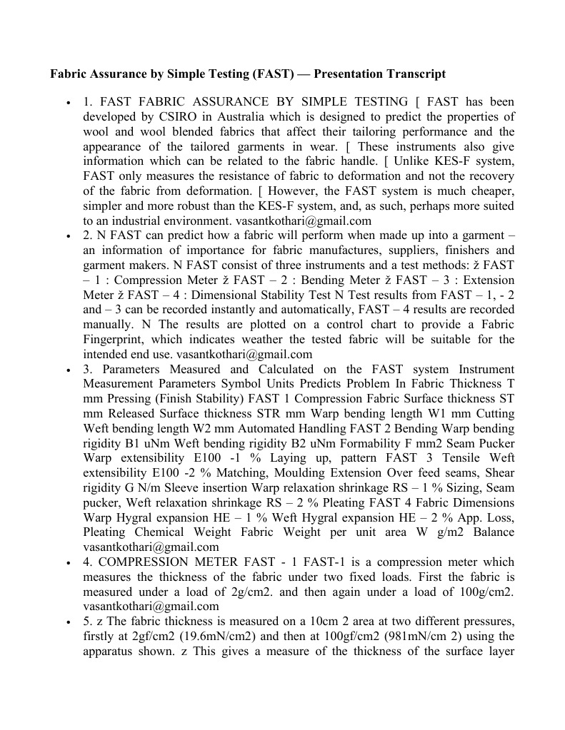 Fabric Assurance by Simple Testing | PDF | Seam (Sewing) | Stiffness