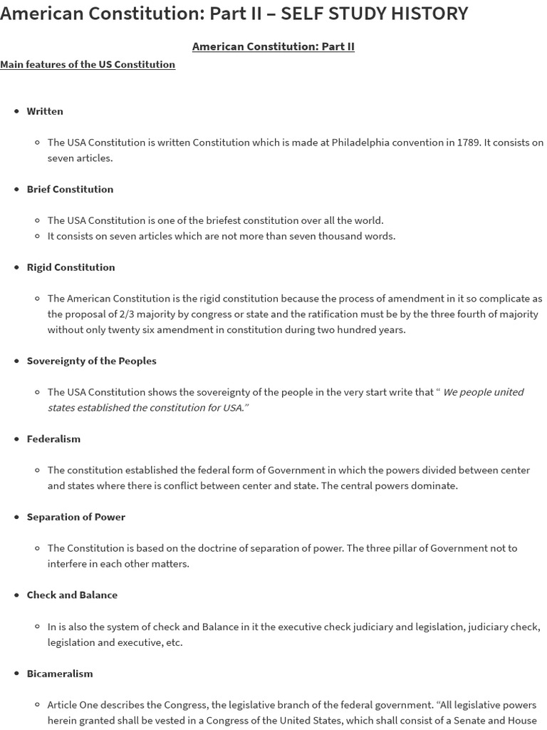 2.2.2.2. American Constitution - Part II | PDF | United States Bill Of ...