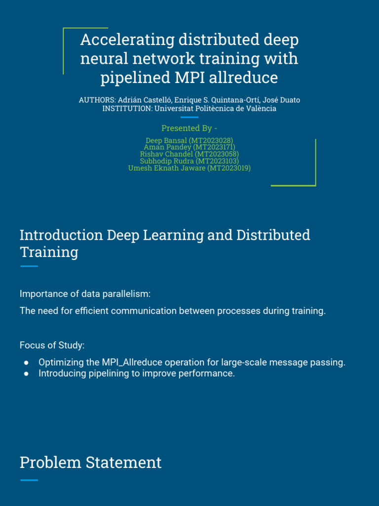 HPC Presentation | PDF | Deep Learning | Message Passing Interface