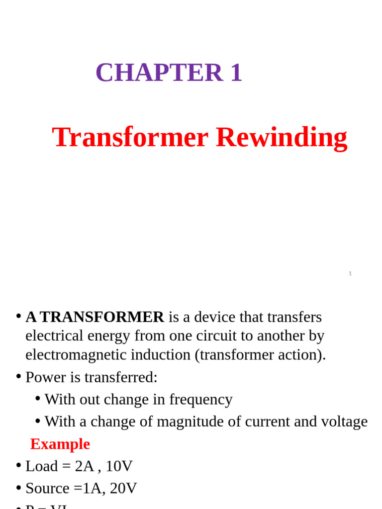 Chapter 1 (Transformer Design) | PDF | Transformer | Inductor