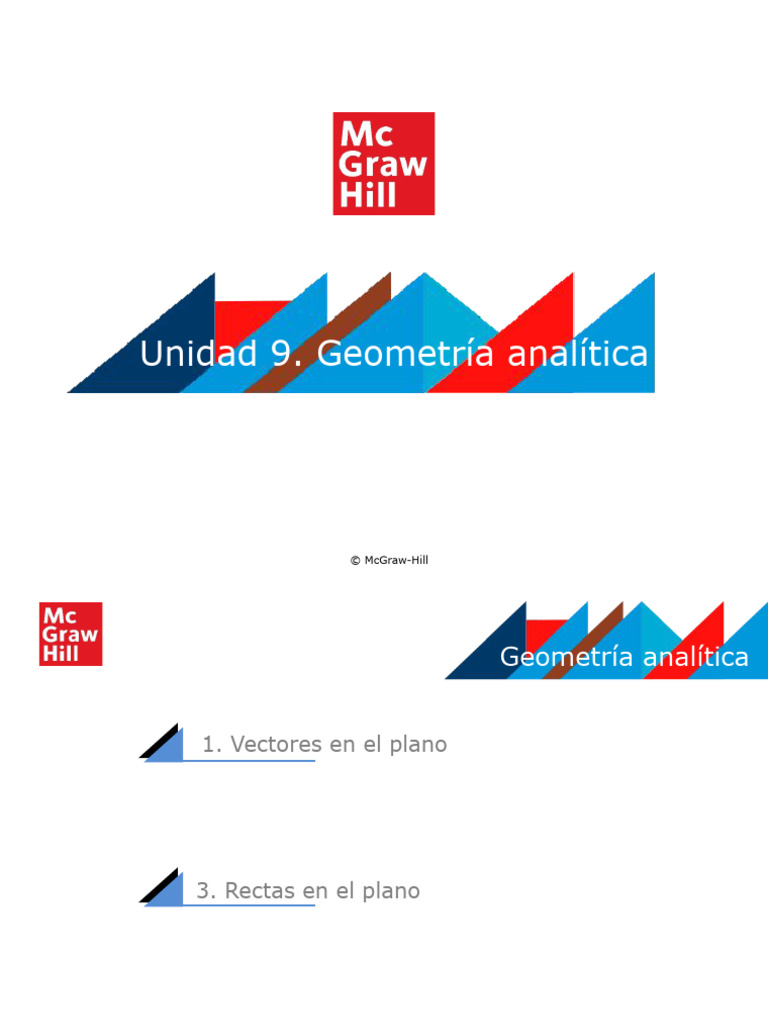 Saberes B-sicos Geometr-A Anal-tica Unidad 9 | PDF