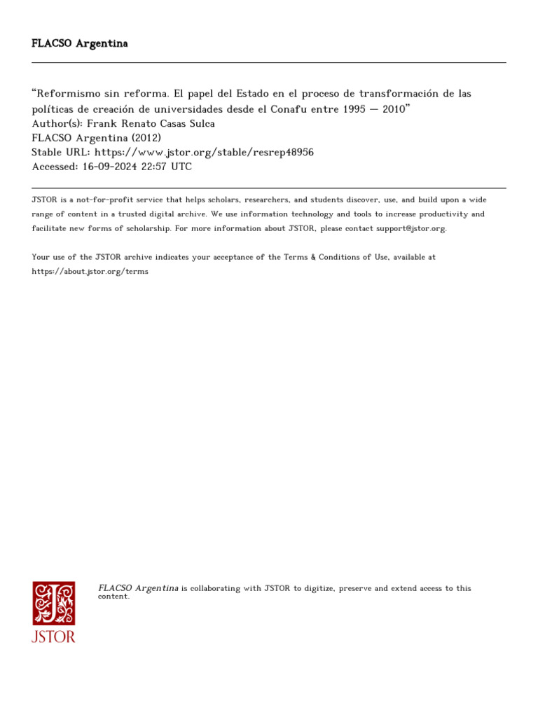 Sulca-Reformismosinreforma-2012 | PDF | Perú | Estado (política)