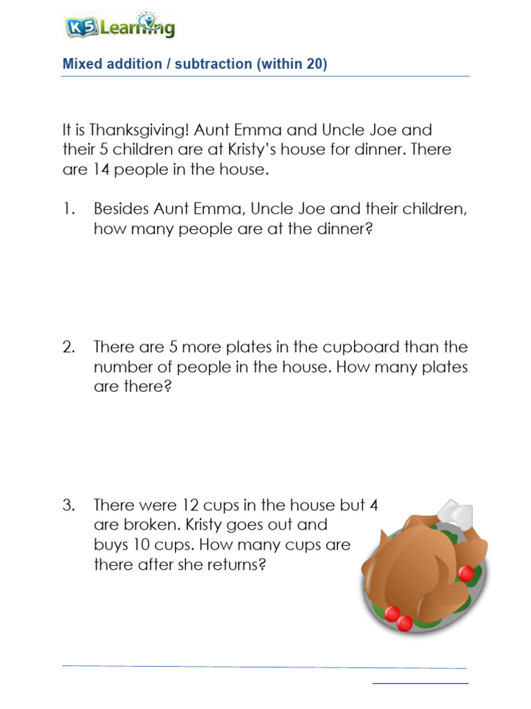 Word Problems Mixed Add Subtract C | PDF