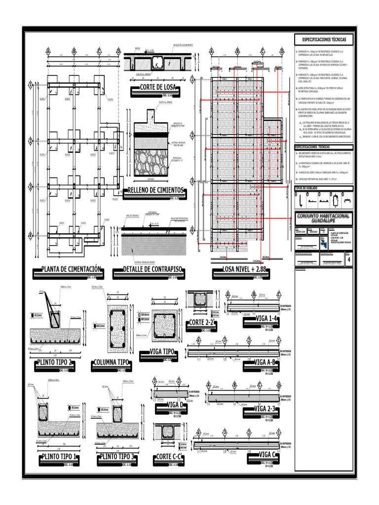 Viviendas Guadalupe Estructural-Model | PDF | Viga (Estructura) | Ingeniería mecánica