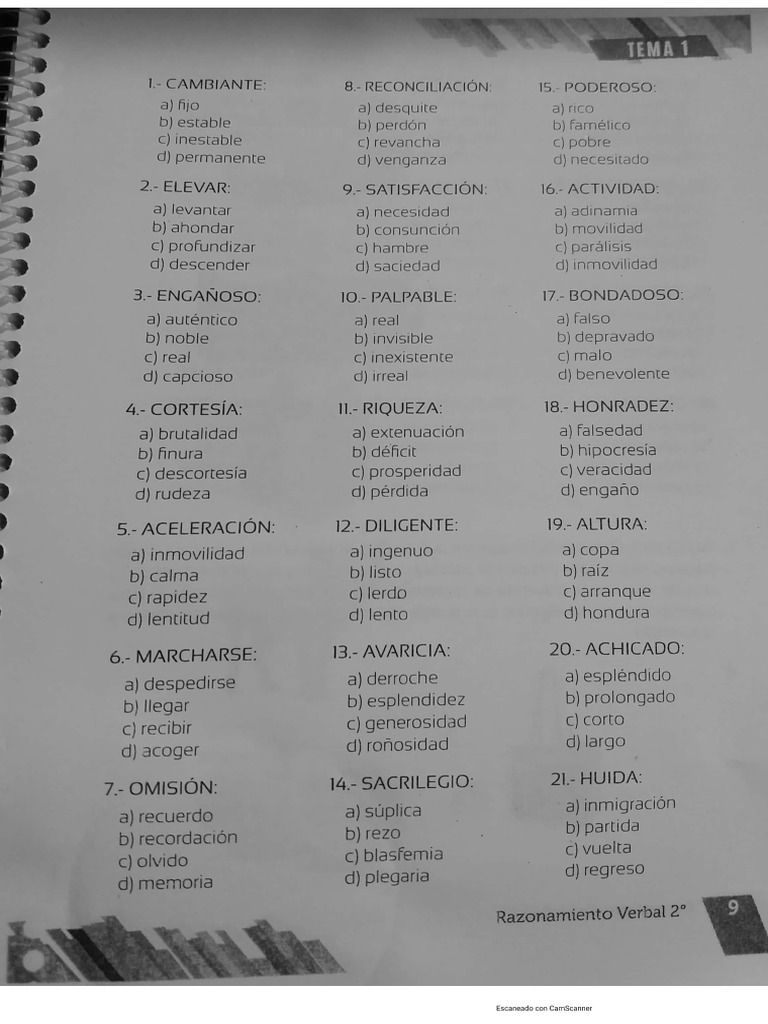 2do SINÓNIMOS | PDF