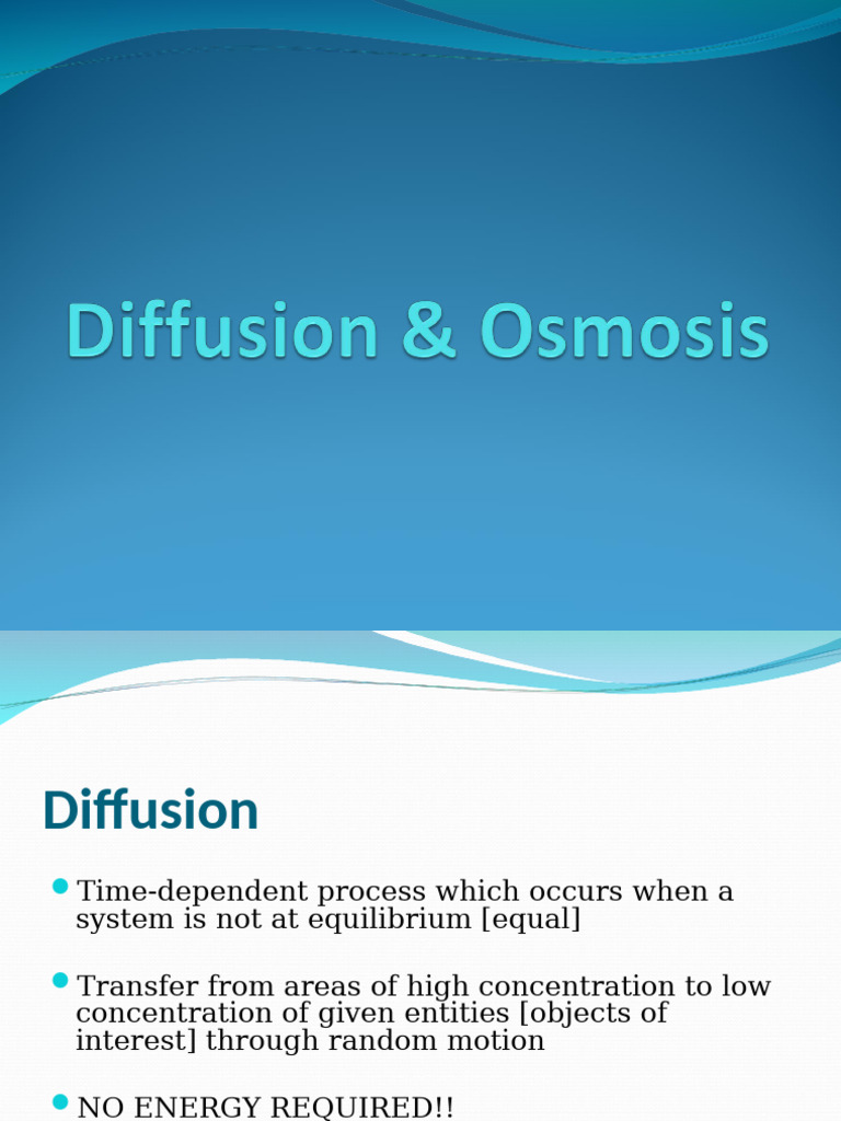 Diffusion - Osmosis | PDF