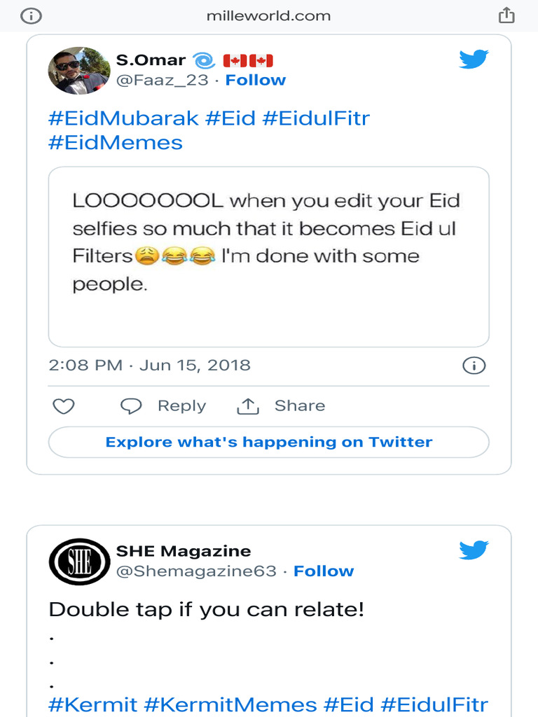10 Best Eid Memes To Make You Cry Laughing MILLE | PDF