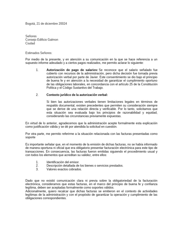 Carta Informe | PDF