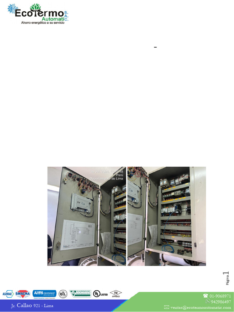 Informe MC Chiller Nº2 - RENASA | PDF | Controlador lógico programable | Presión