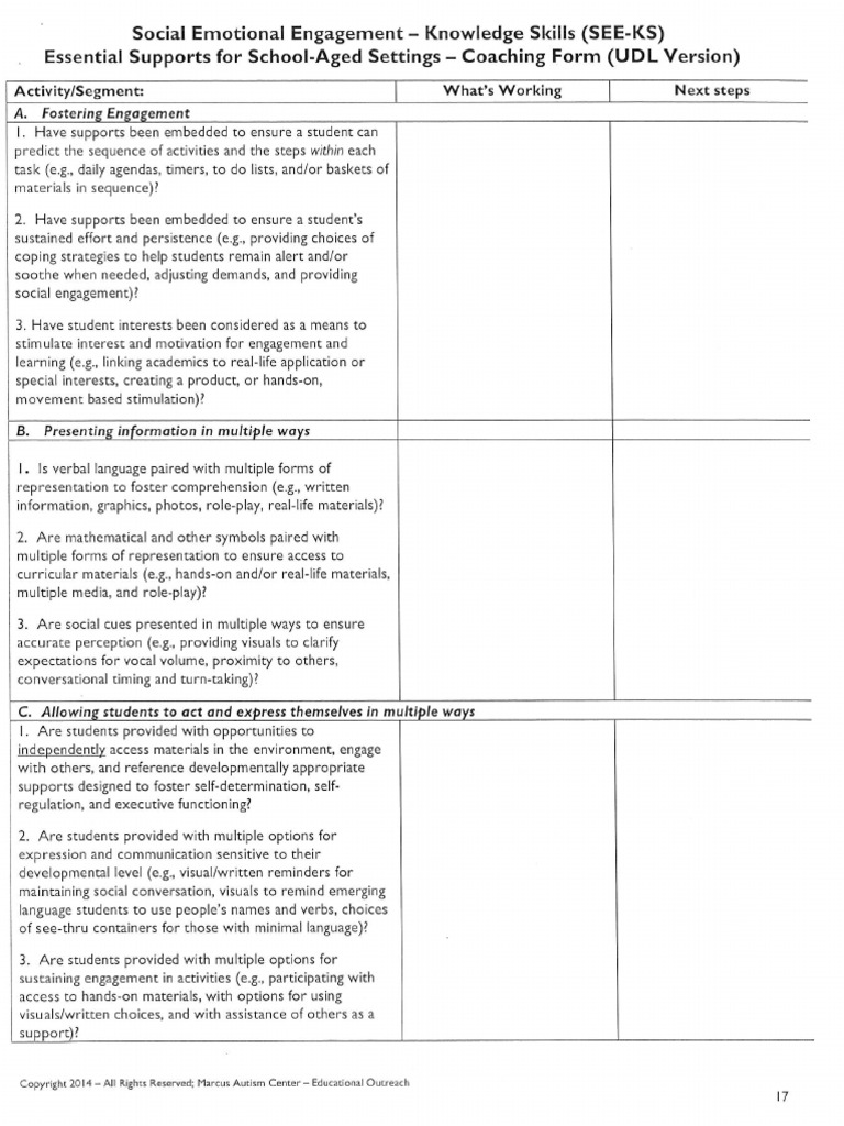 UDL Checklist | PDF
