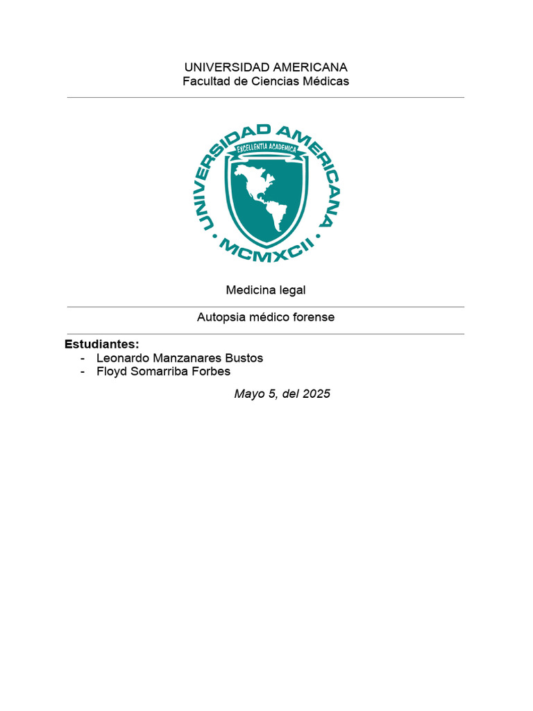 Autopsia Médico Forense | PDF | Autopsia | Jurisprudencia médica