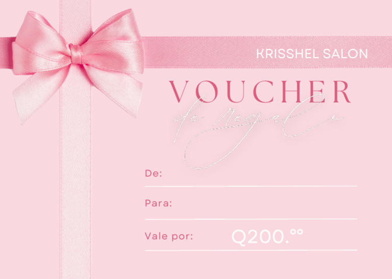 Voucher de Regalo Gift Card Simple Rosa.pdf | PDF