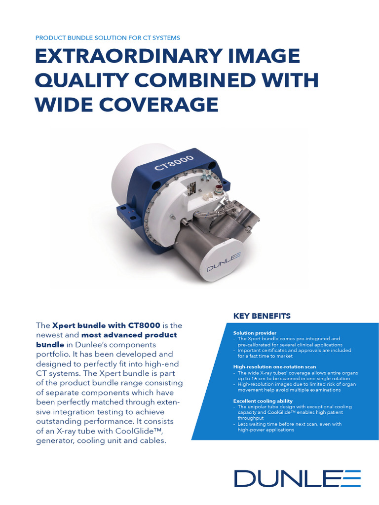 5218149_Dunlee_Datasheet_CT8000 | PDF | Ct Scan | X Ray