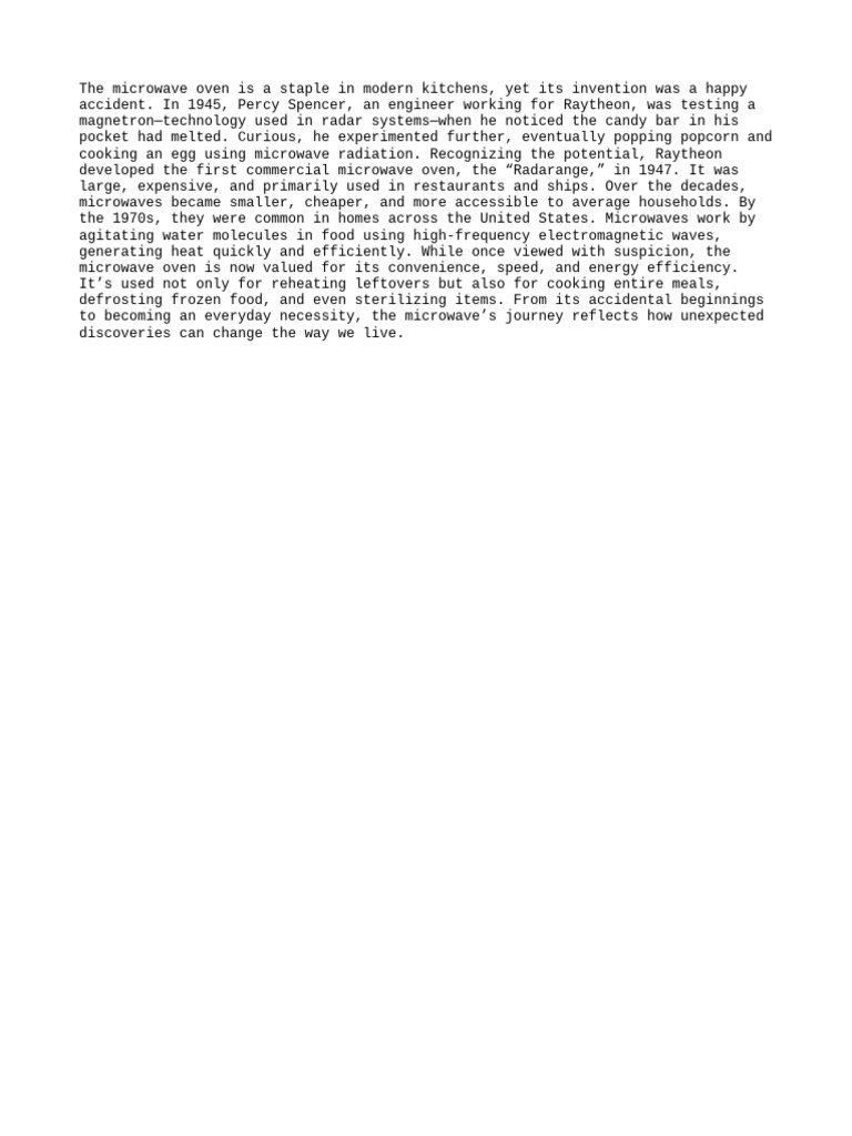 The invention of the microwave oven | PDF