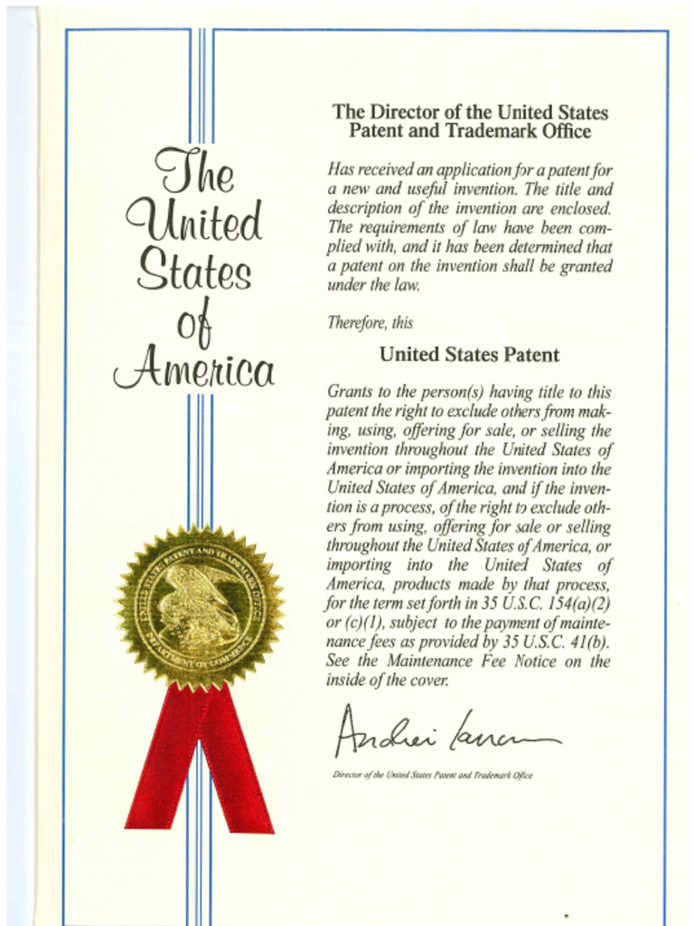 Usa Patent | PDF