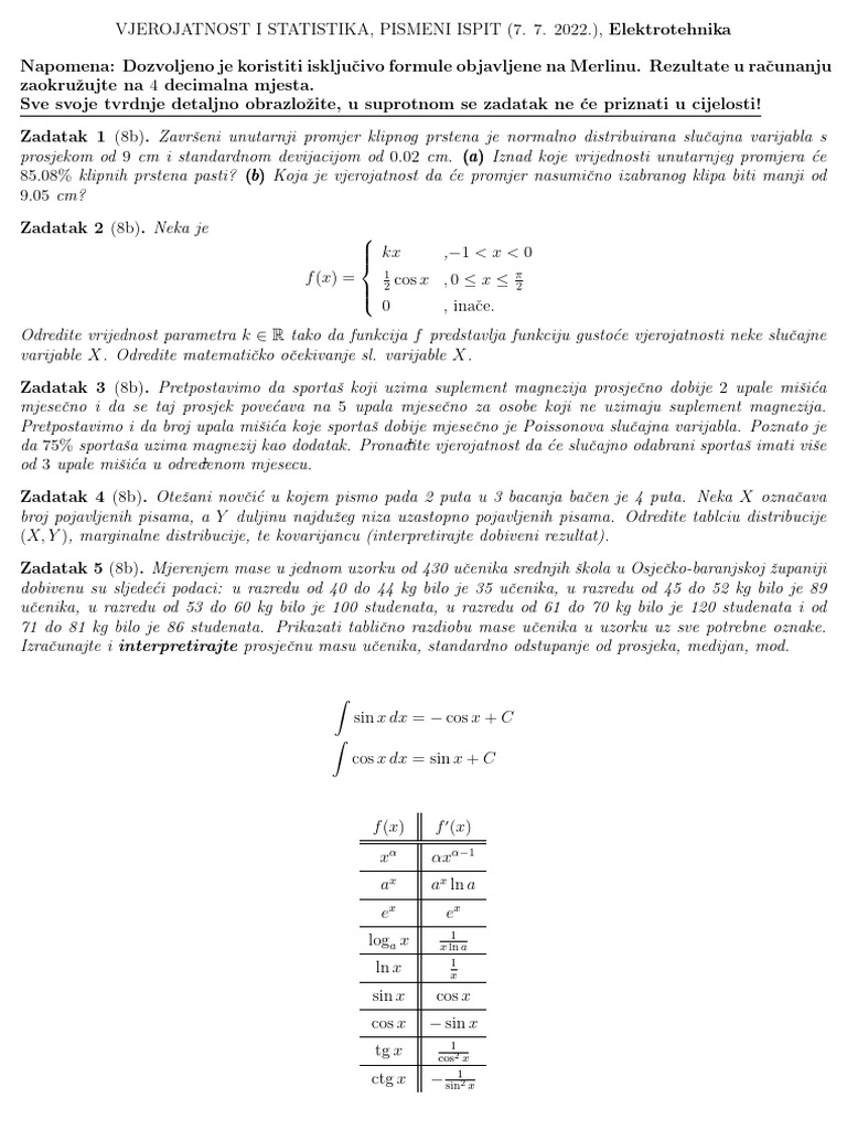 2_ljetni_rok_Elektrotehnika_ViS_zadaci_pismeni | PDF