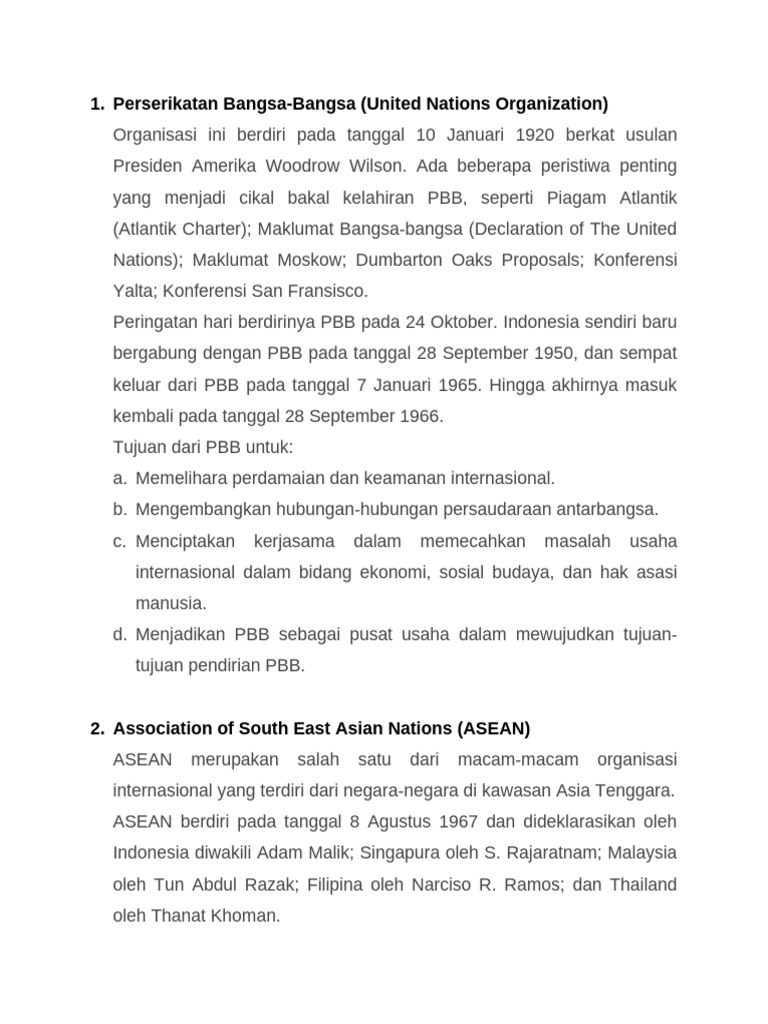 Lambang dan Tujuan PBB dan ASEAN | PDF