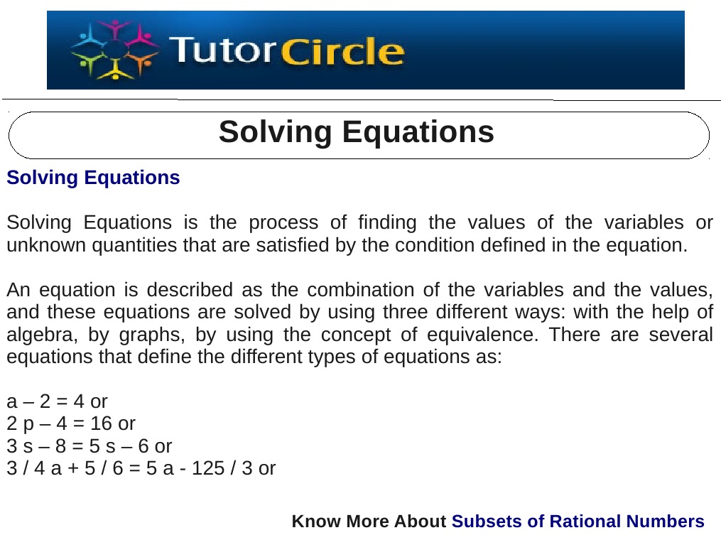 Solving Equations | PDF