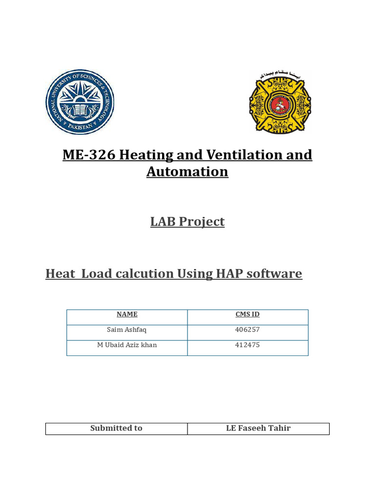 HVAC Project Report 1 | PDF | Ventilation (Architecture) | Atmosphere ...