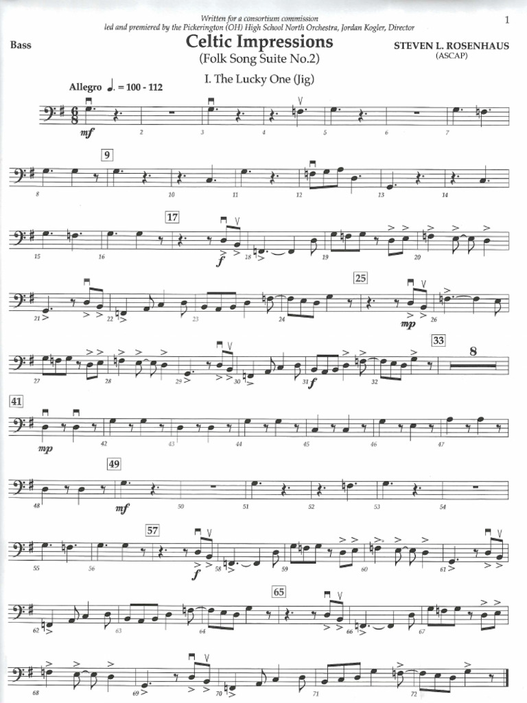 Bass - Celtic Impressions | PDF