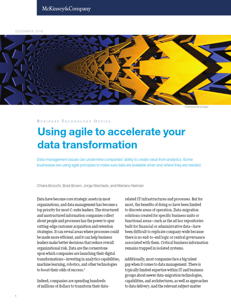 Using Agile To Accelerate Your Data Transformation | PDF | Agile ...