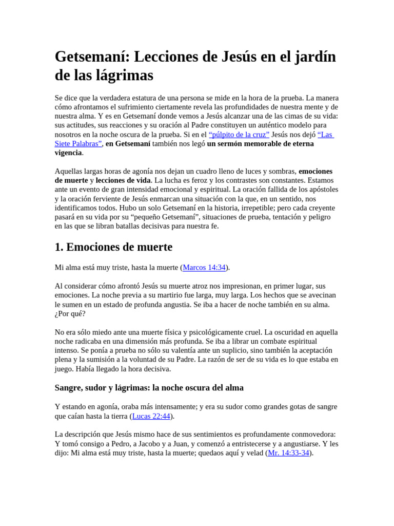 Getsemaní | PDF | Jesús | Oración