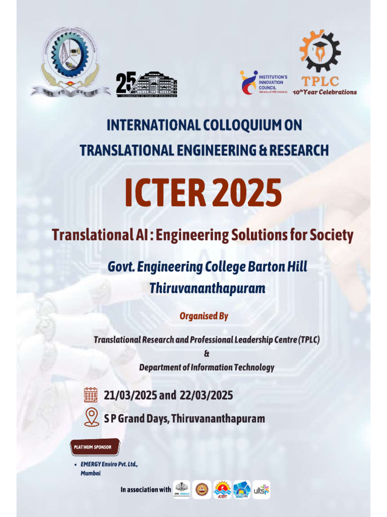 ICTER 2025 Brochure (1) | PDF