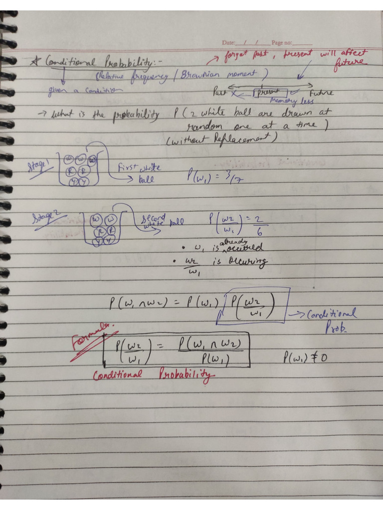Probability Lecture 6 Handwritten Notes | PDF