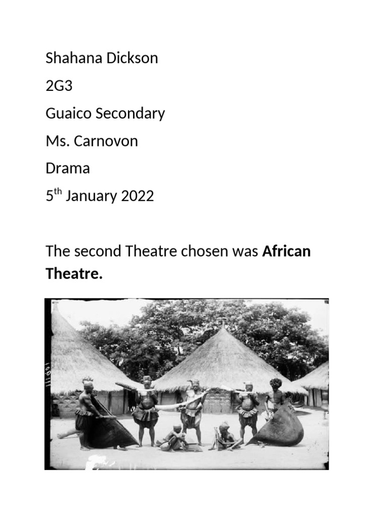 African Theatre | PDF