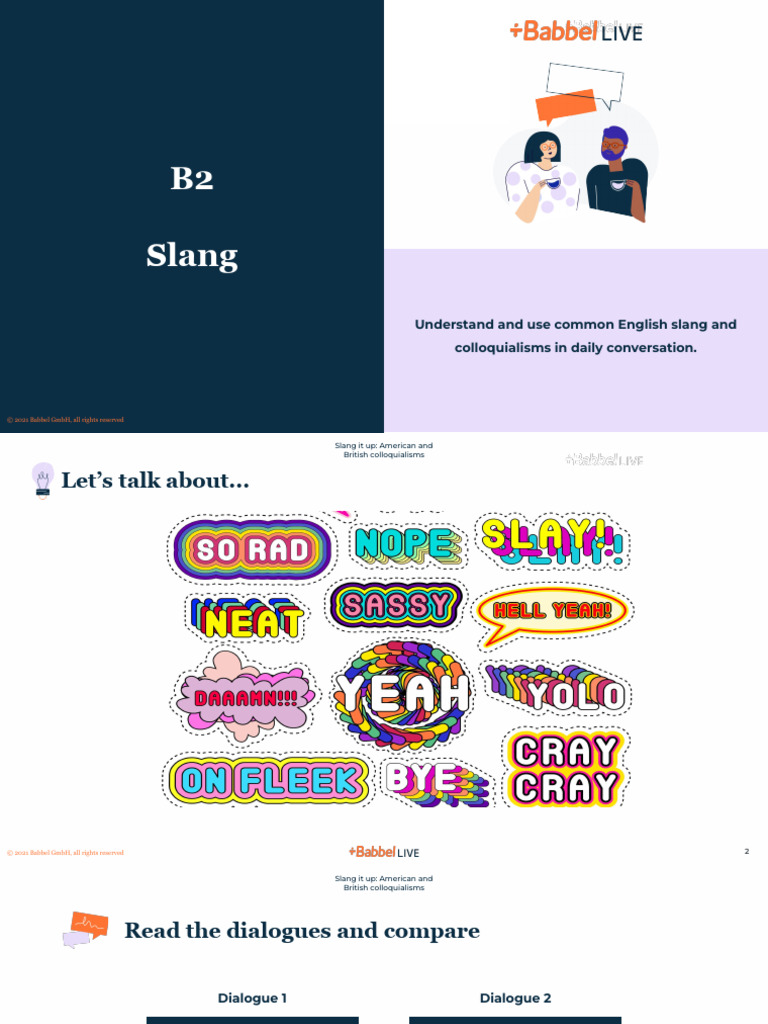 ENG_B2_28 Slang | PDF