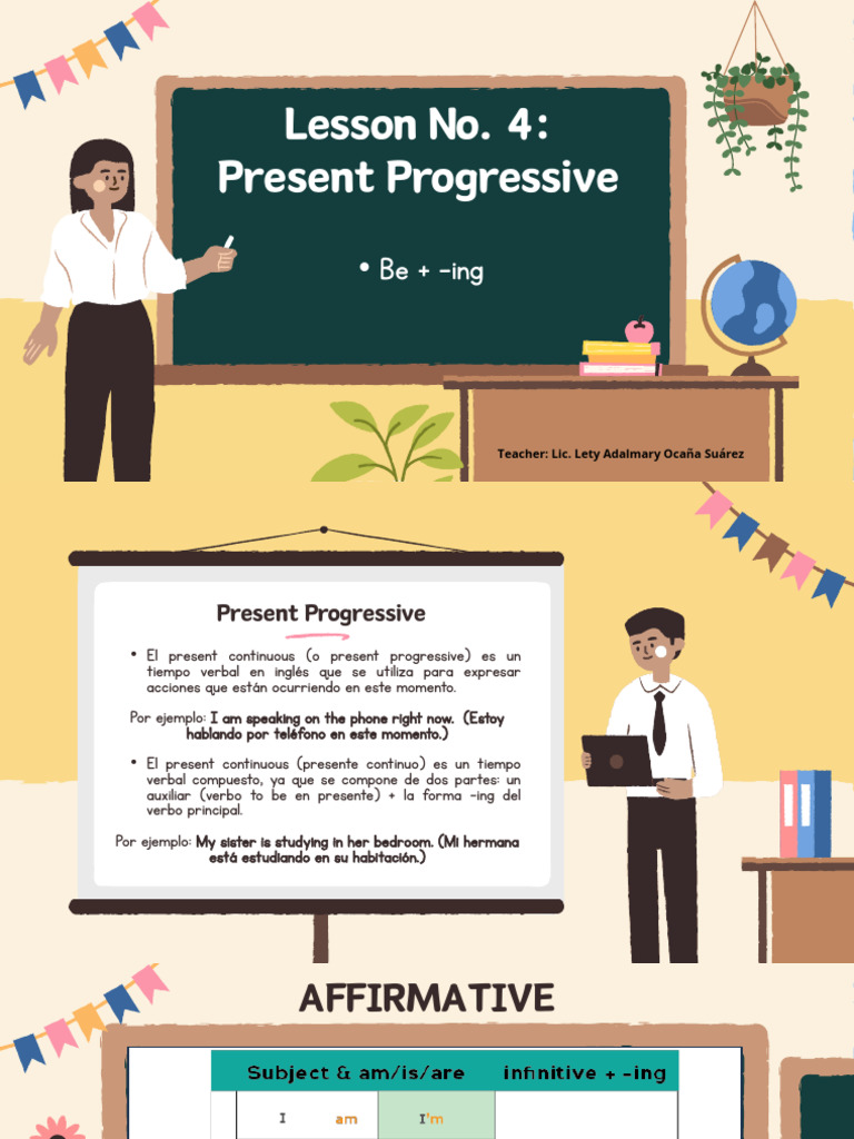 Present Progressive | PDF