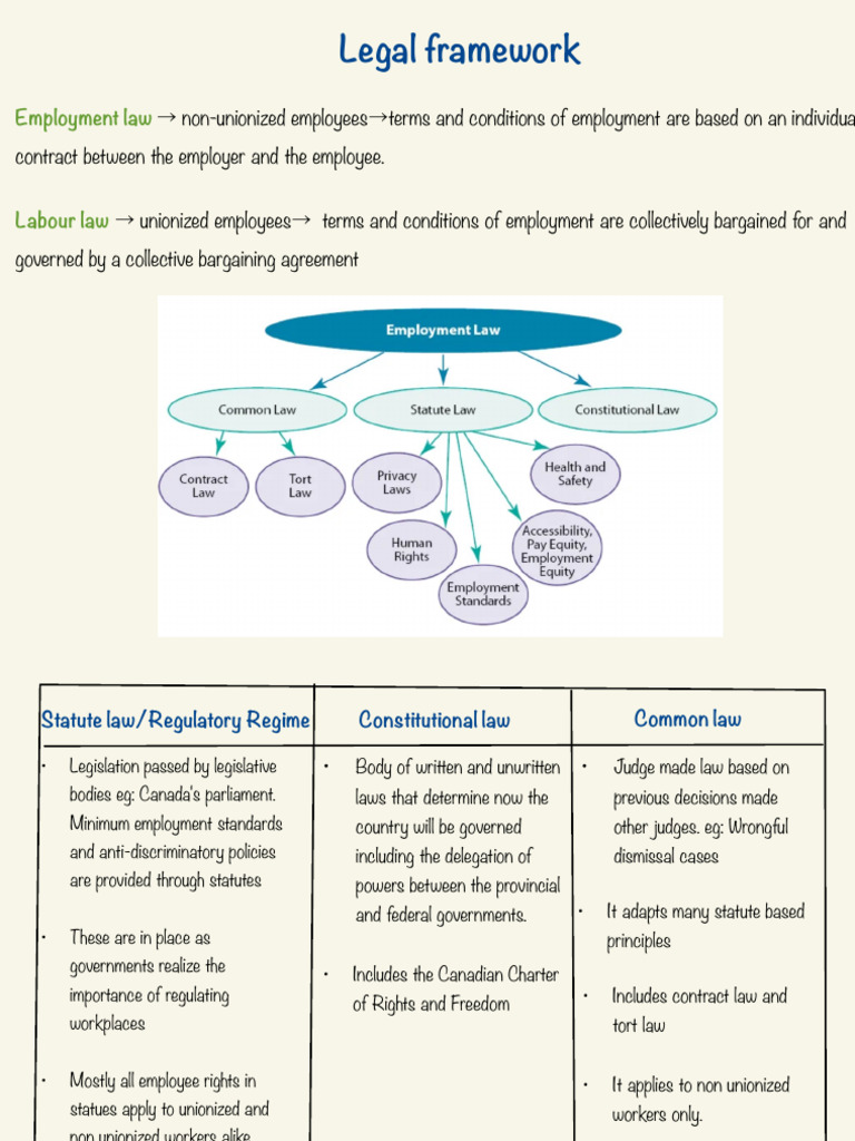 Chapter 1 - Legal Framework | PDF | Employment | Labour Law