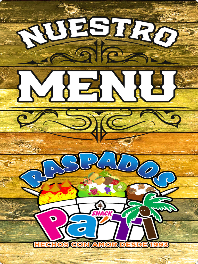 Menu Raspados 2024 | PDF