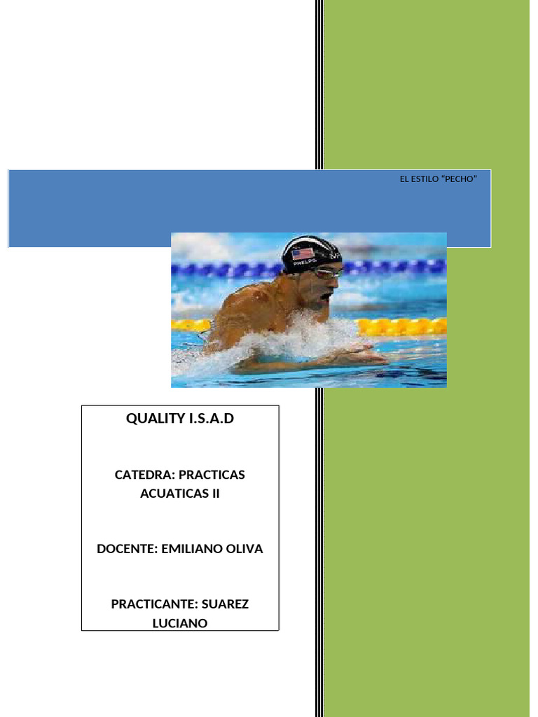 Estilo Pecho | PDF | Nadando | Deportes individuales