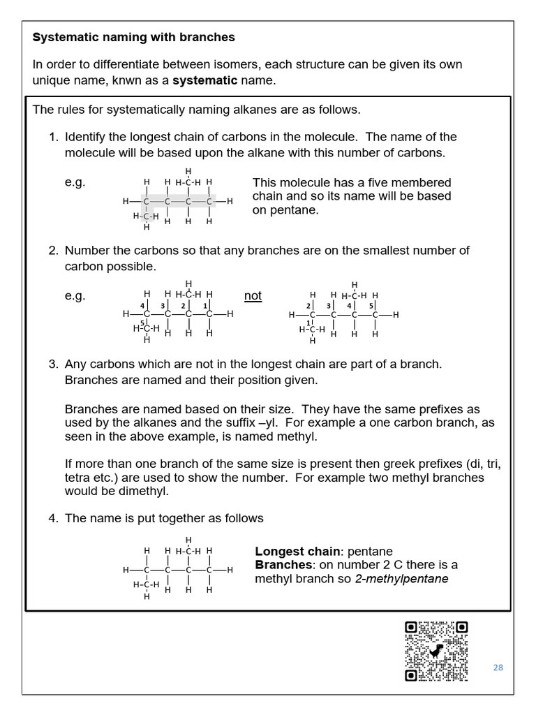 Alkanes - Systematic Naming and Drawing | PDF | Alkane | Organic Chemistry