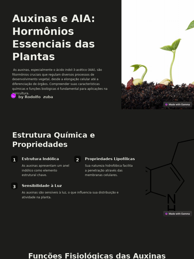 Auxinas e AIA Hormonios Essenciais Das Plantas | PDF | Auxinas | Raiz